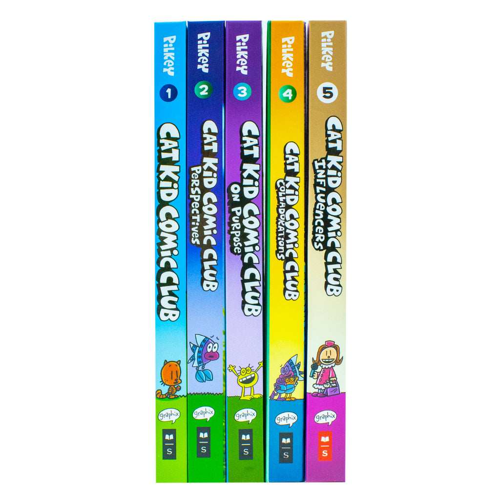 Cat Kid Comic Club Series Collection 5 Books Set By Dav Pilkey (Cat Ki ...