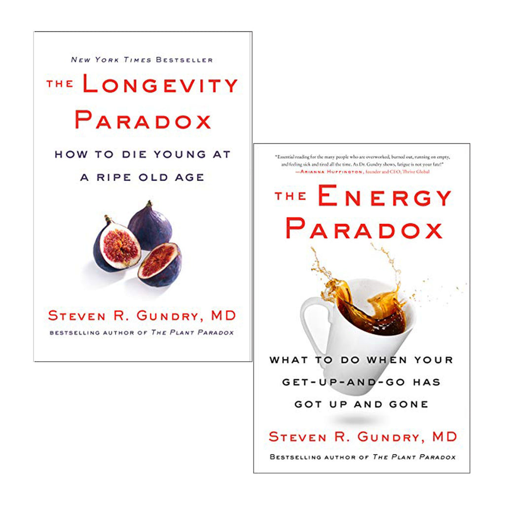 Dr. Steven R Gundry MD 2 Books Collection Set (The Longevity Paradox & – Lowplex Books