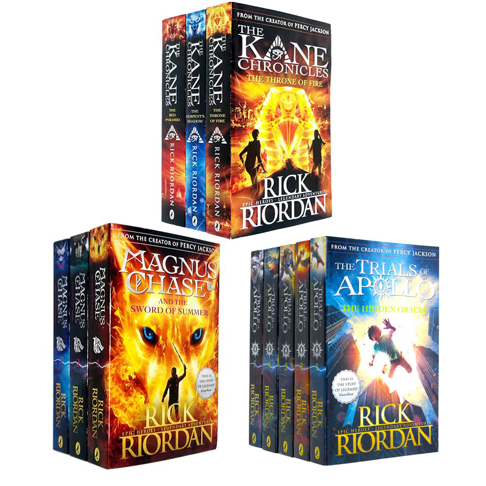 Rick Riordan Collection 11 Books Set (Kane Chronicles, Magnus Chase, T – Lowplex Books