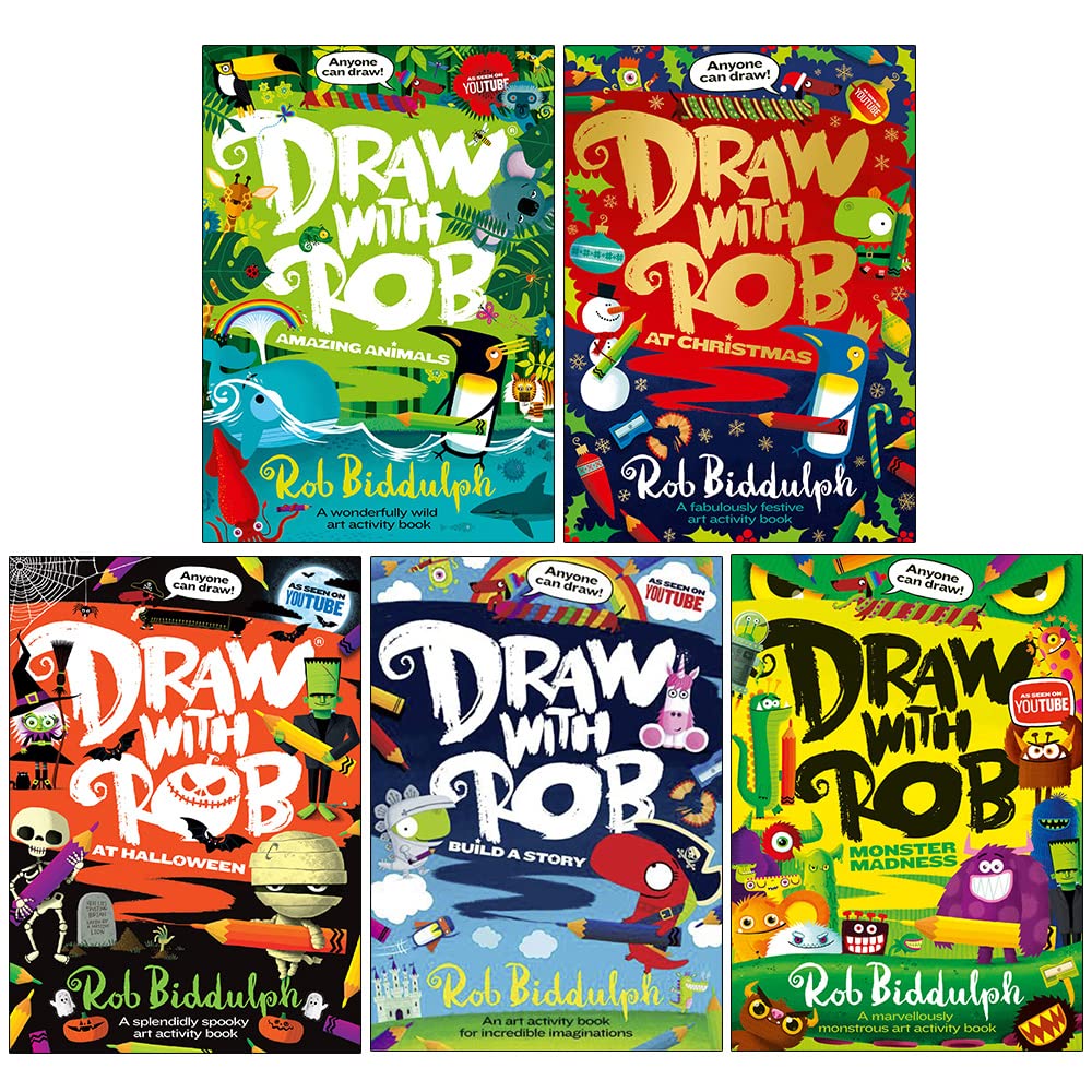 Draw with Rob Collection 5 Books Set by Rob Biddulph – Lowplex Books