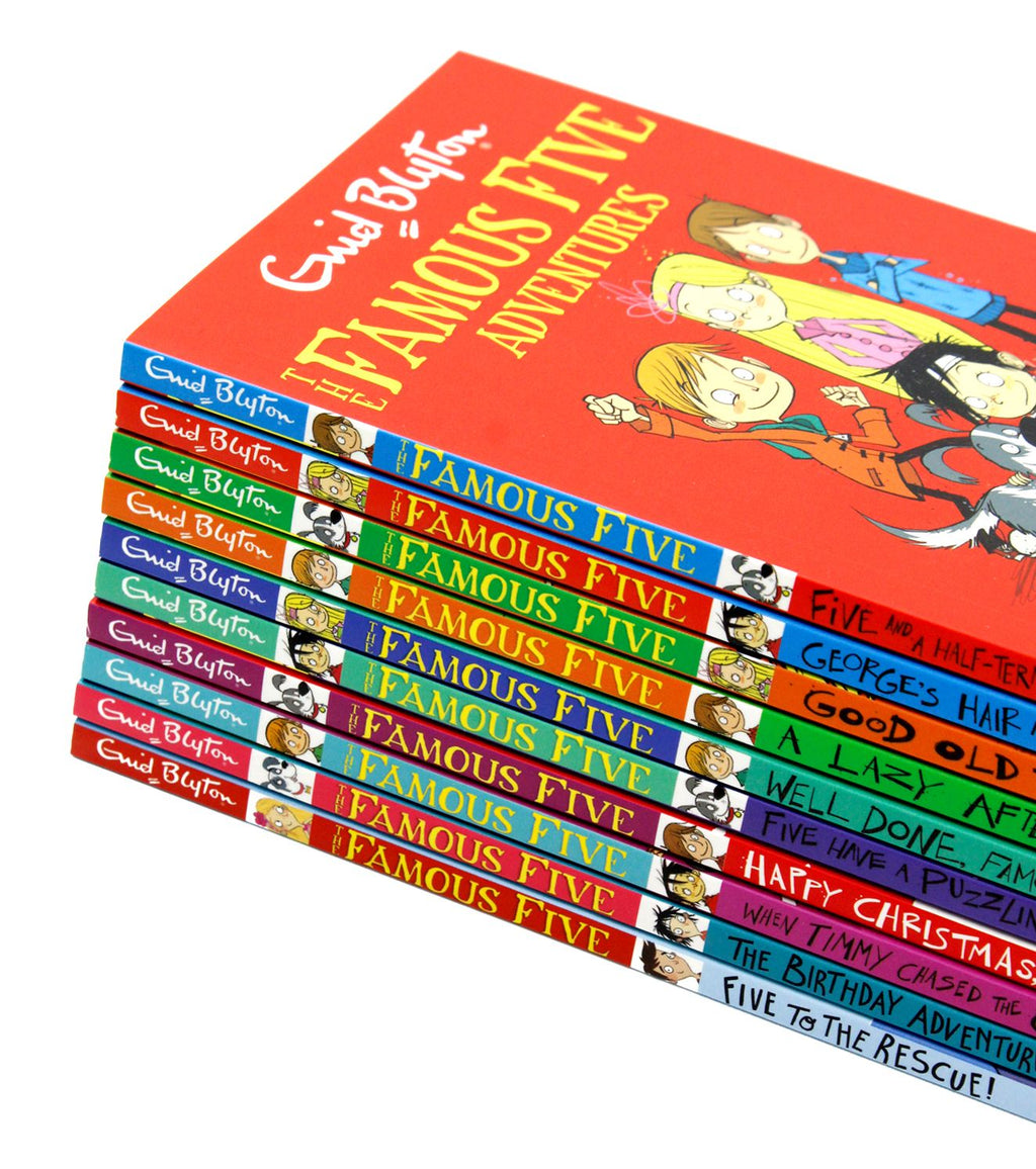 Enid Blyton Famous Five Adventures Short Story Collection 10 Books Box ...