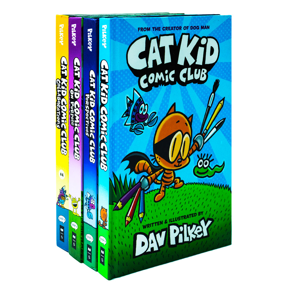 Cat Kid Comic Club Series Collection 4 Books Set By Dav Pilkey (Cat Ki ...