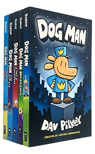 Dog Man Series 1-5 Books Collection Set By Dav Pilkey (Dog Man, Unleas ...