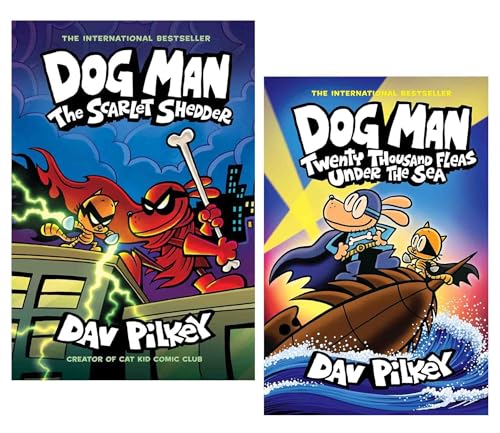 Dog Man Series by Dav Pilkey 2 Books Collection Set: Book No. 11 and 1 ...