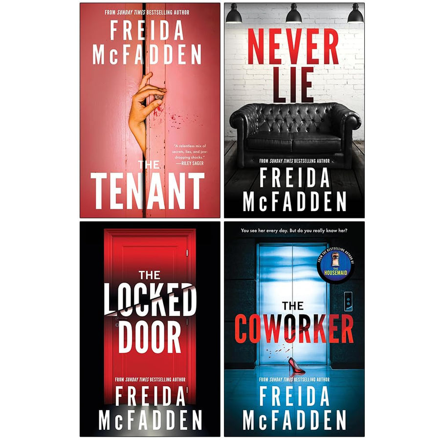 Freida McFadden Collection 4 Books Set (The Tenant, Never Lie, The Loc ...