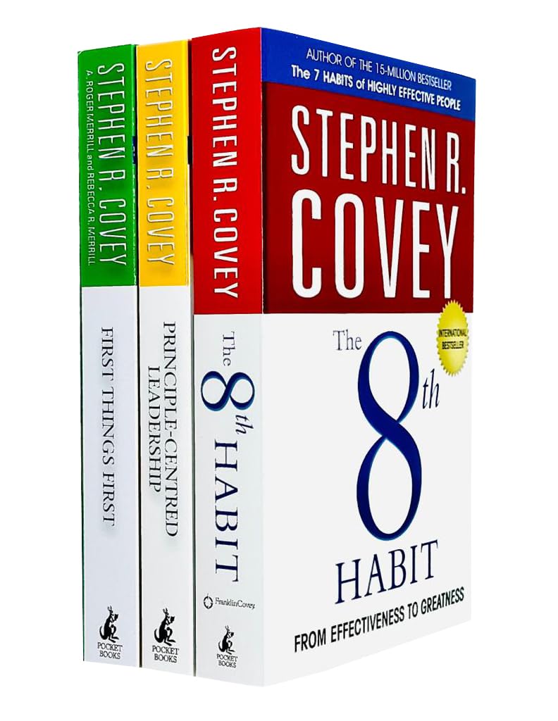 Stephen R. Covey Collection 3 Books Set (The 8th Habit, First Things F ...