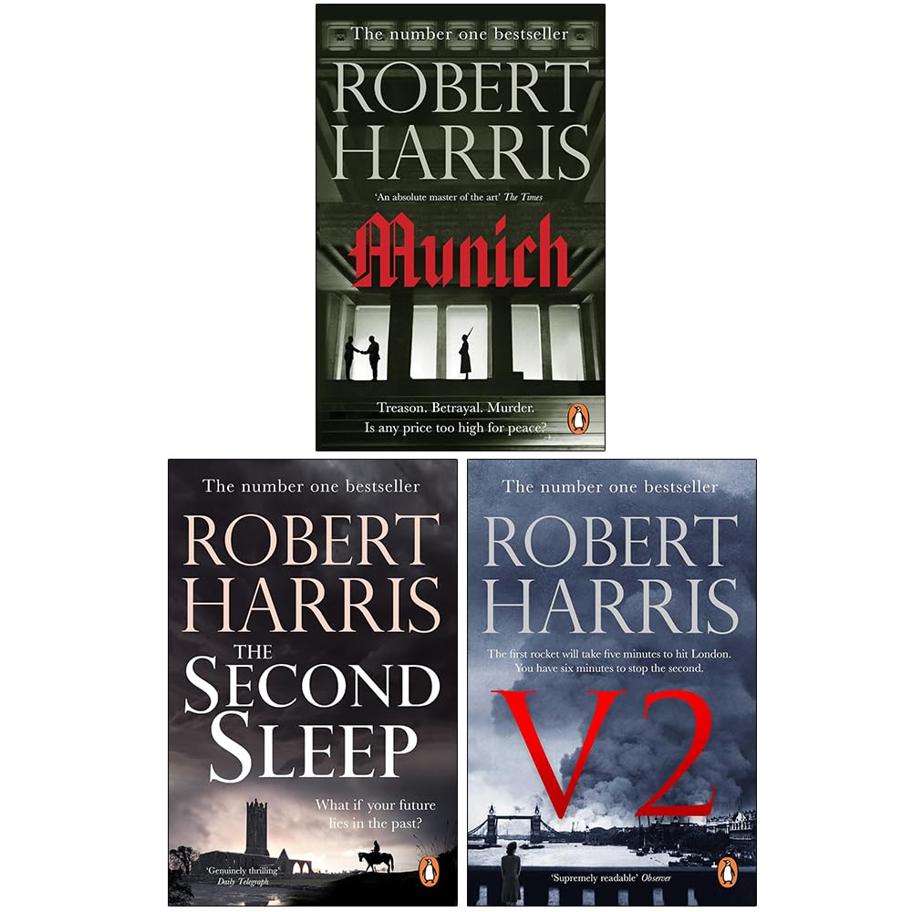 Robert Harris Collection – 3 Paperback Book Set (Munich, The Second Sl ...