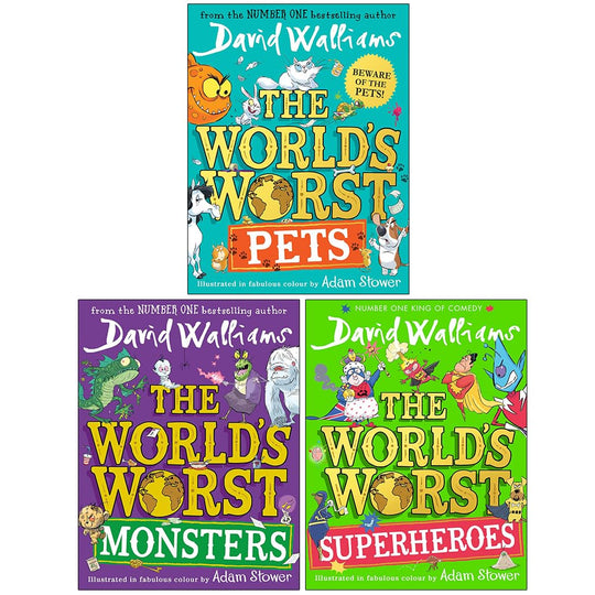 The World's Worst Series 6-8 Collection 3 Books Set By David Walliams ...