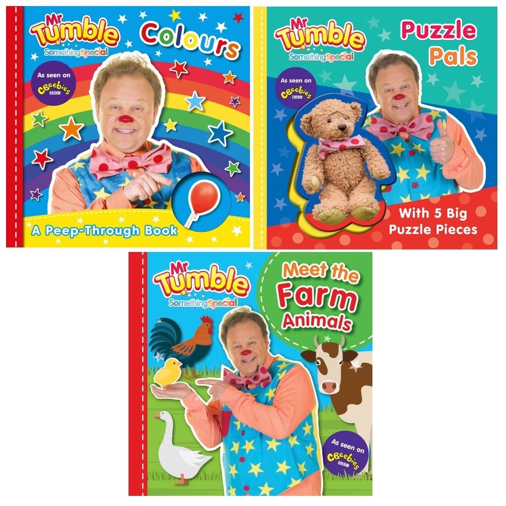 Mr Tumble Something Special 3 Books Set (Colours, Farm Animals, Puzzle ...