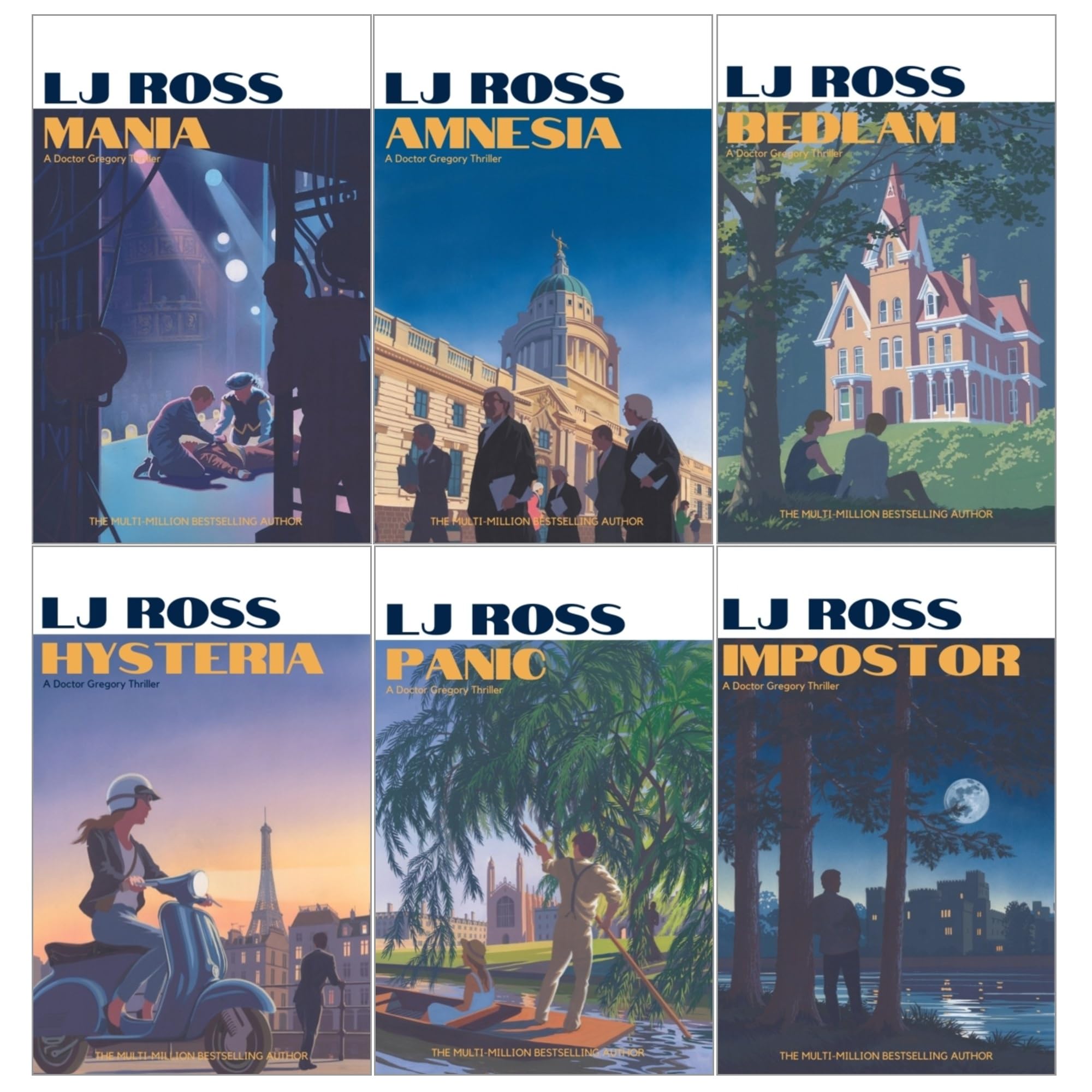 LJ Ross Alexander Gregory Thrillers 6 Books Set (Mania, Hysteria, Bedl ...