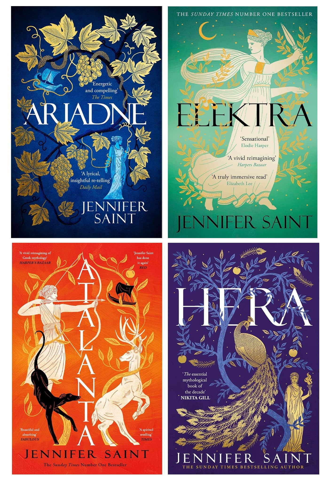 Jennifer Saint Collection 4 Books Set (Ariadne, Elektra, Atalanta and ...