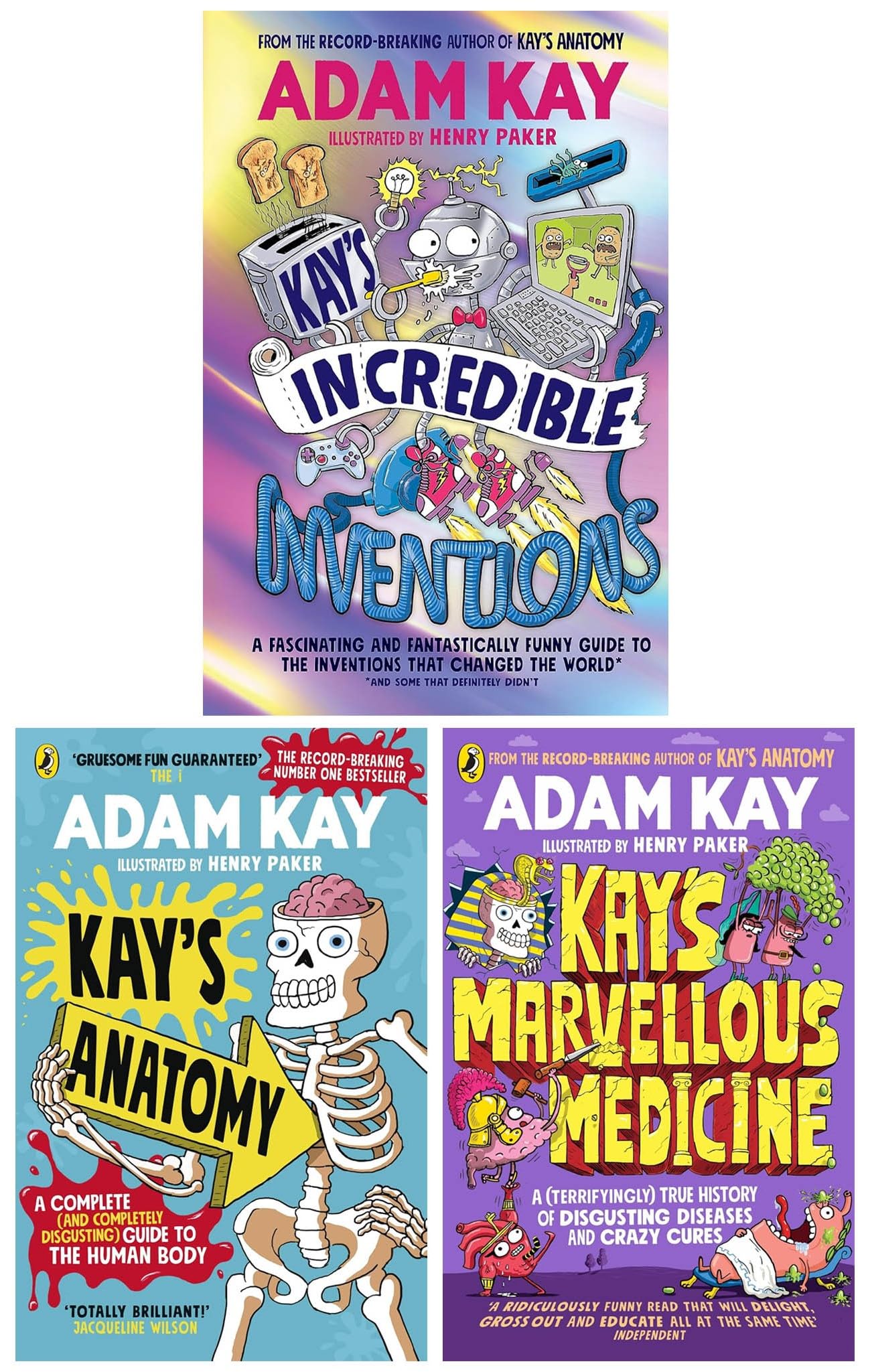 Adam Kay's 3 Book Set in Paperback for Ages 12+ - Fun & Educational ...