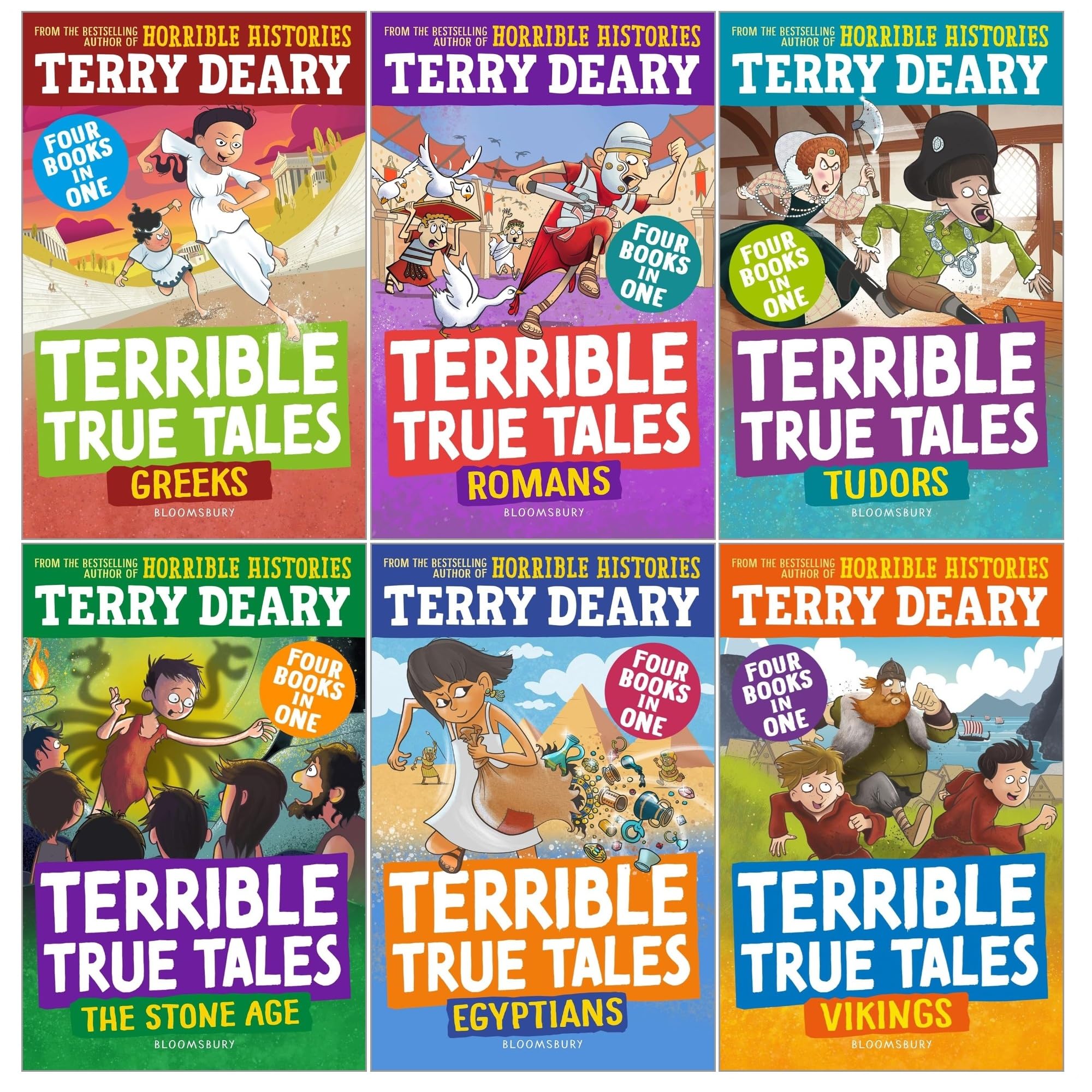 Terrible True Tales Series 6 Books Collection Set by Terry Deary (Egyp ...