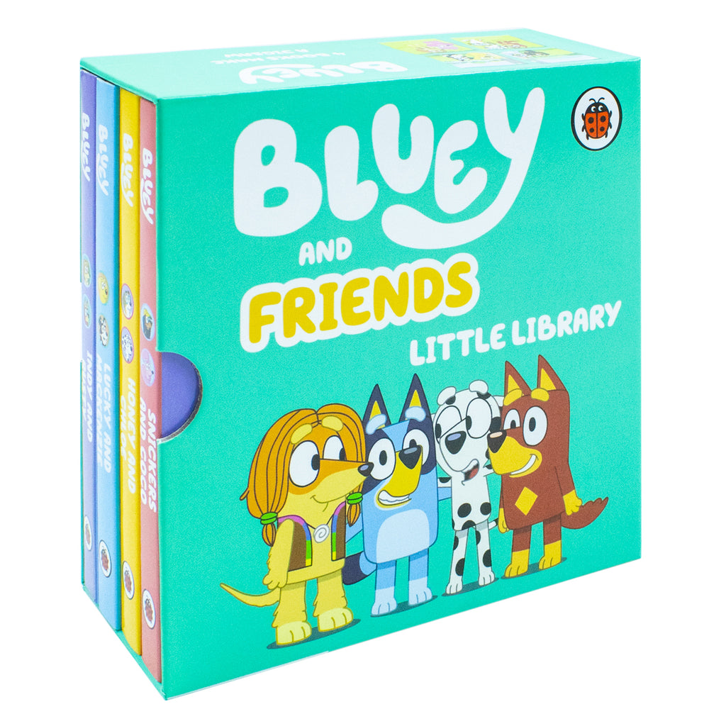 Bluey and Friends Little Library 4 Books Collection Set (Snickers and ...