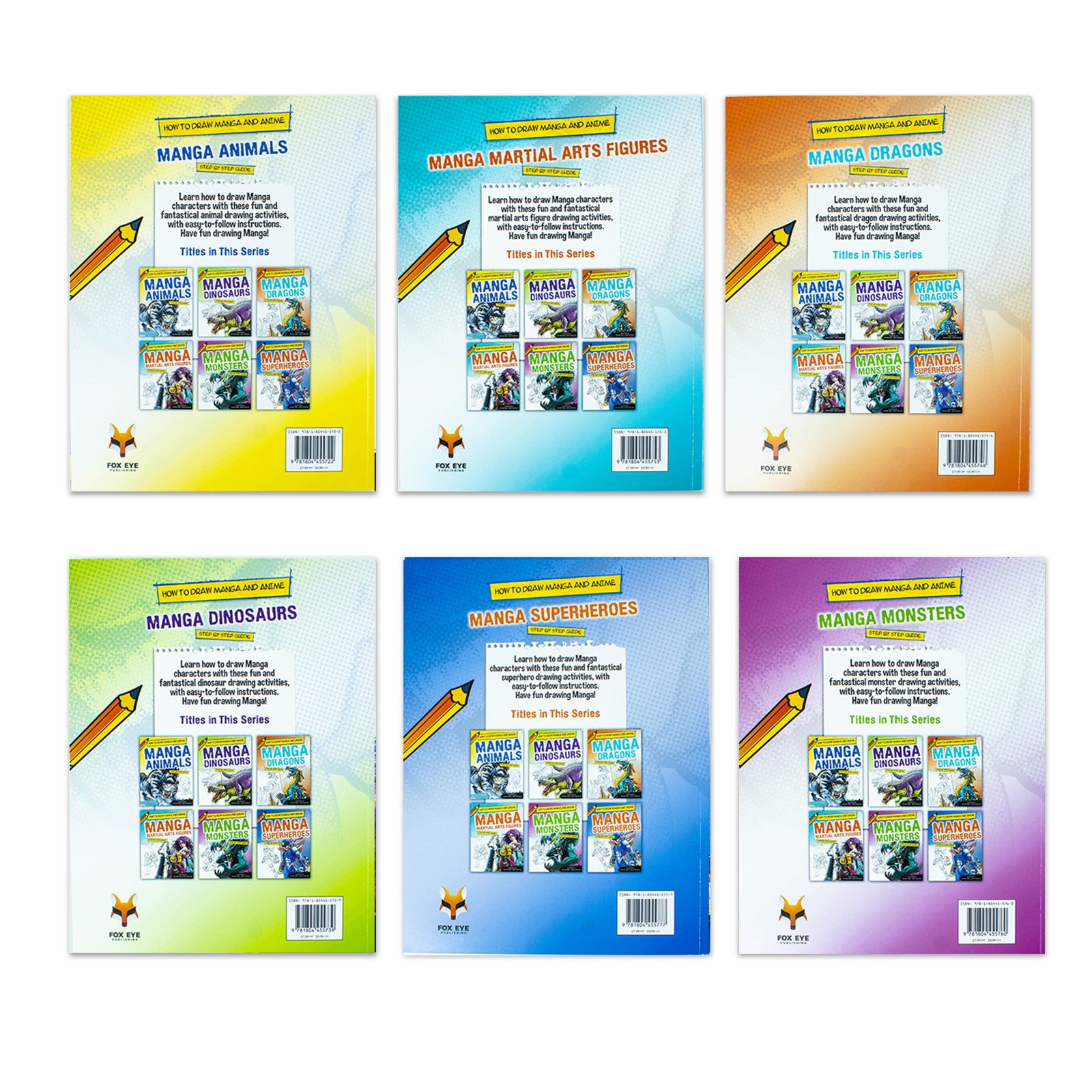 Step By Step Guide How To Draw Manga and Anime For Beginners 6 Books ...