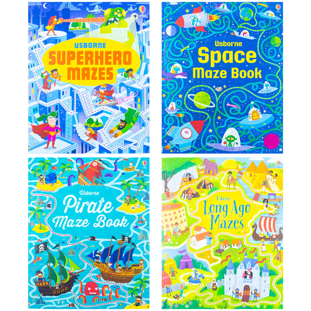 Usborne Maze Series: 4 Fun Books for Kids' Adventure and Learning ...