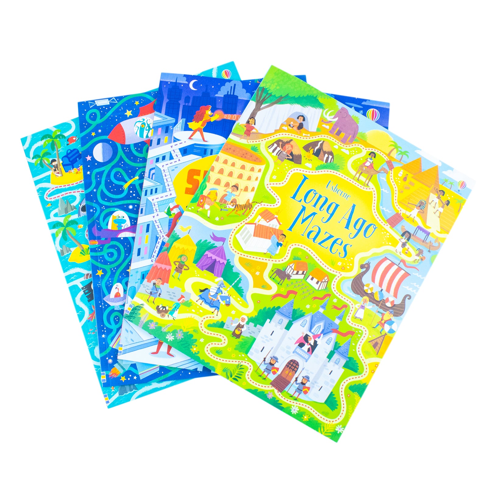 Usborne Maze Series: 4 Fun Books for Kids' Adventure and Learning ...