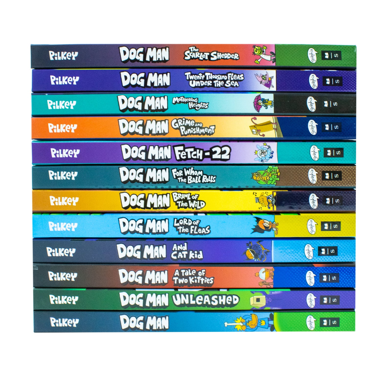 Dogman Series 1-12 Complete Books Set by Dav Pilkey – Lowplex Books