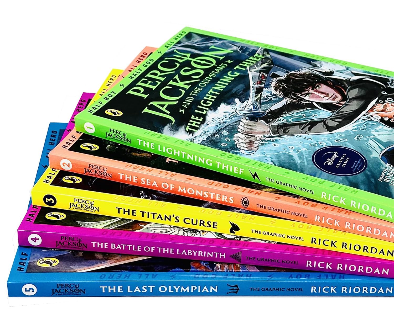 Percy Jackson Graphic Novels 5 Books Collection Set by Rick Riordon, T ...