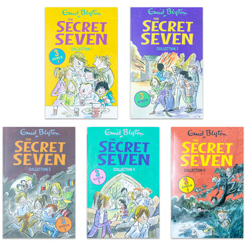 Enid Blyton The Secret Seven 15 Story Collection in 5 Books Set ...