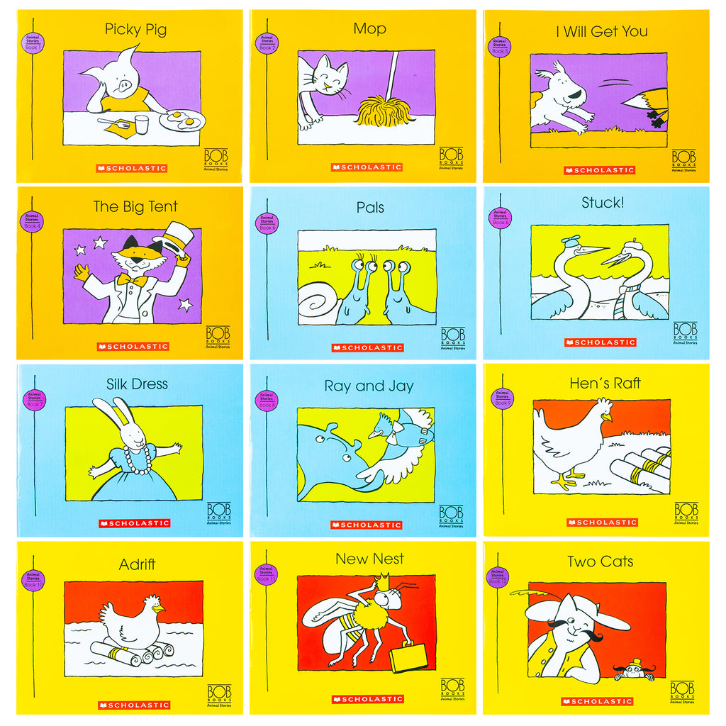 Bob Books: Animal Stories (Stage 2: Emerging Reader) 12 Books Collecti ...