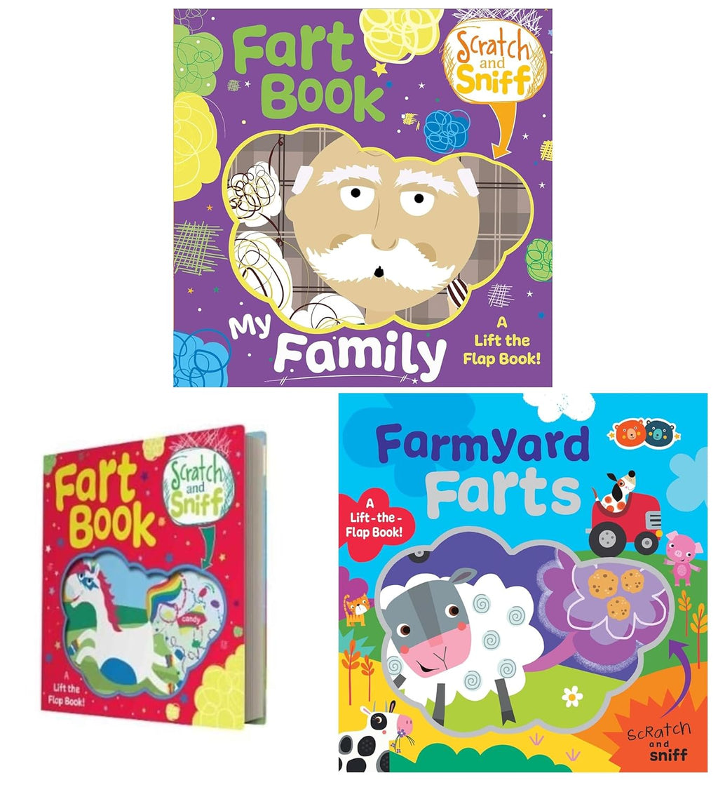 Scratch and Sniff Fart Books 3 book set by Nicola Moore – Lowplex Books