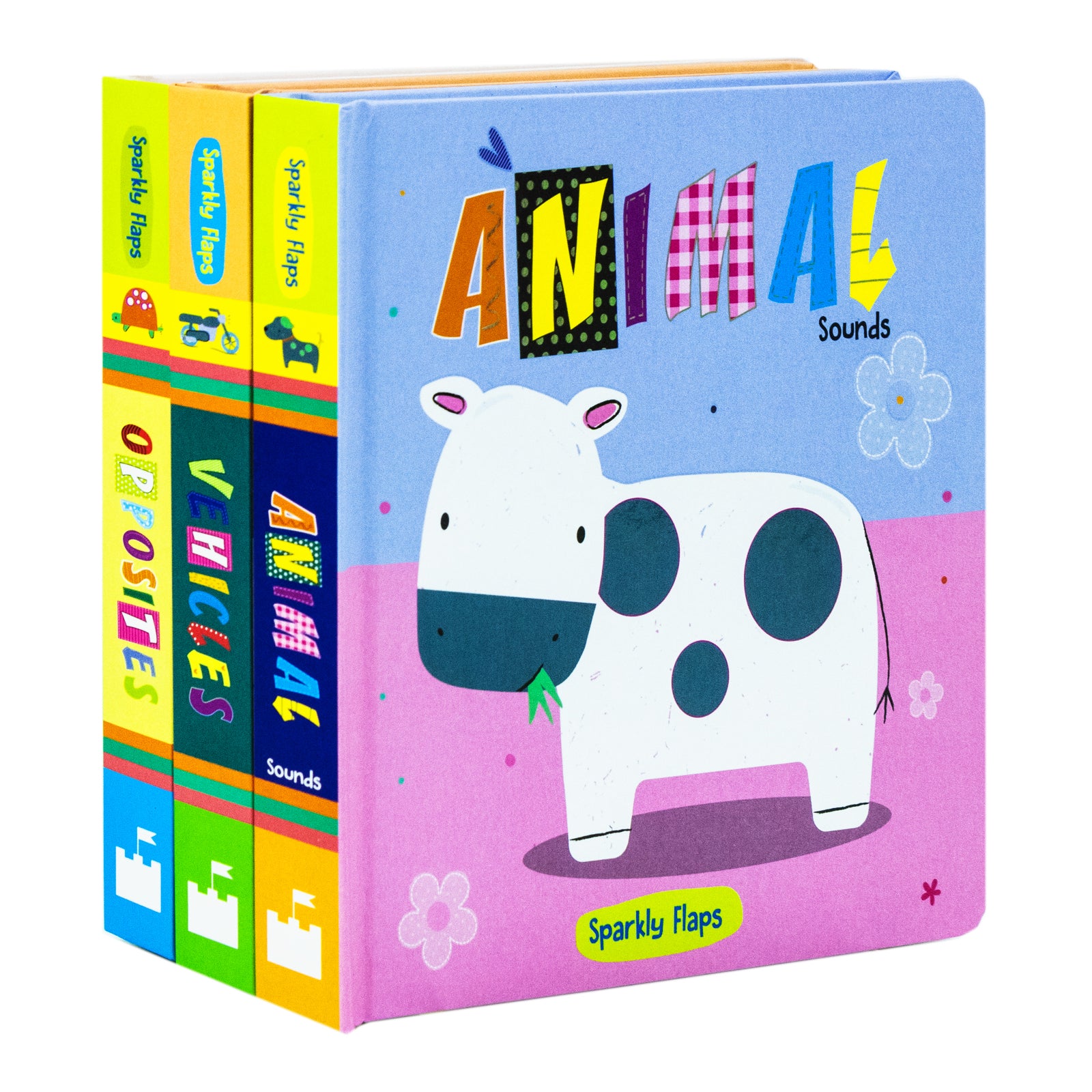 Sparkly Lift the Flaps Board book Collection 3 Book Set (Opposites, Ve ...