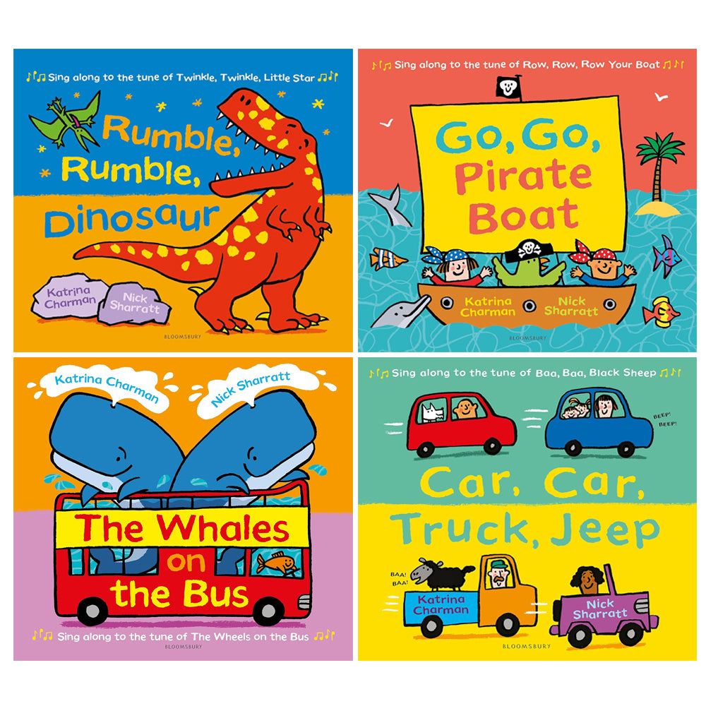 New Nursery Rhymes 4 book set by Katrina Charman and Nick Sharratt ...