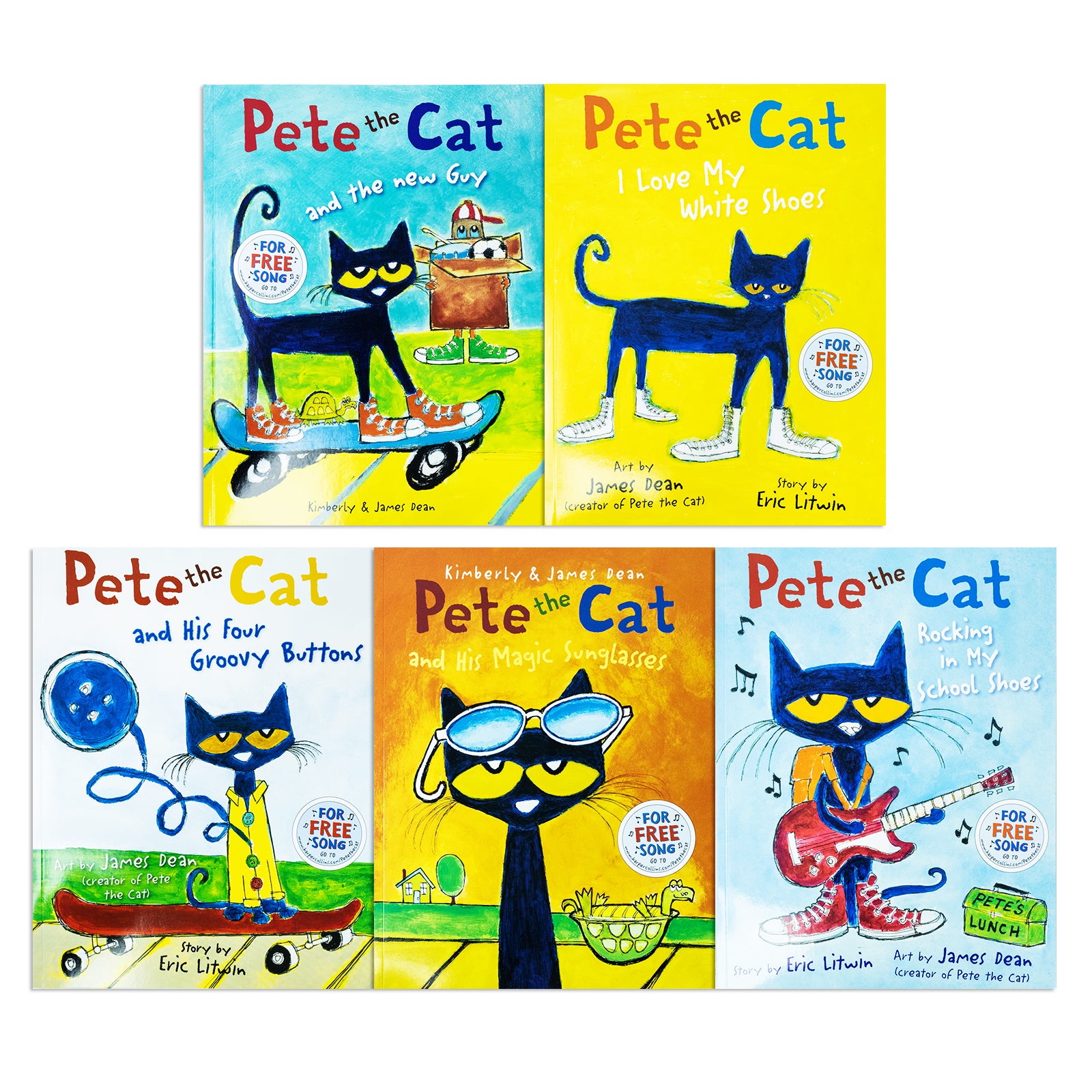 Pete the Cat Series 5 Books Collection Set By Eric Litwin (Pete the Ca ...