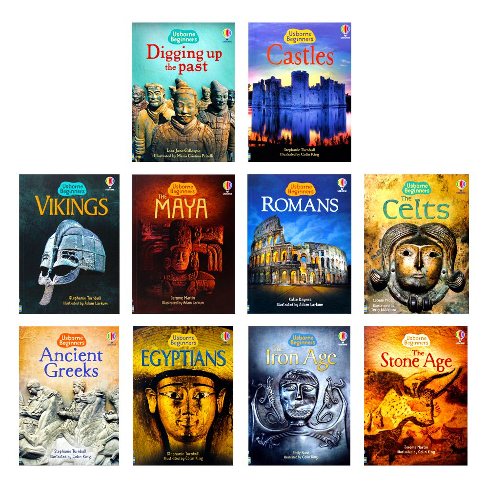 Usborne Beginners History 10 Books Collection Set (Romans, Vikings, Eg ...