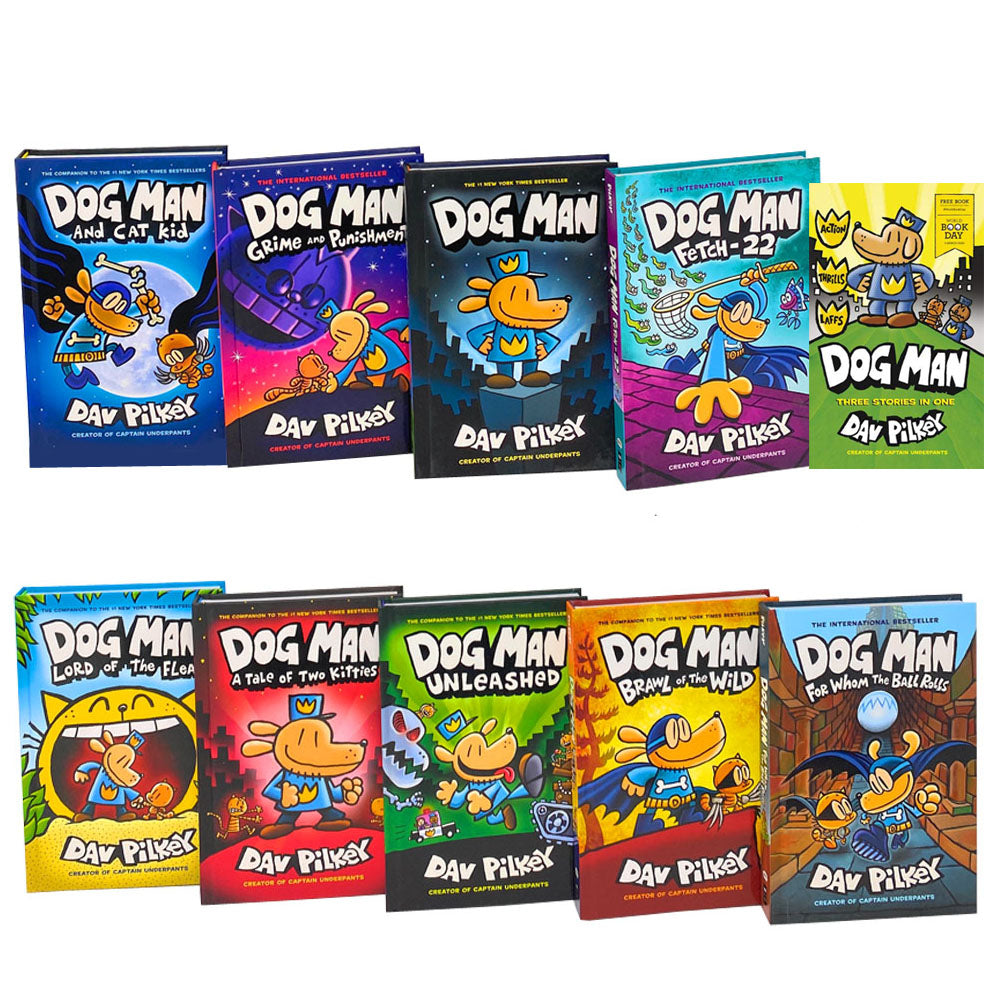 Dav Pilkey 10 Books Collection Set Adventures of Dog Man Series Inc Wo ...