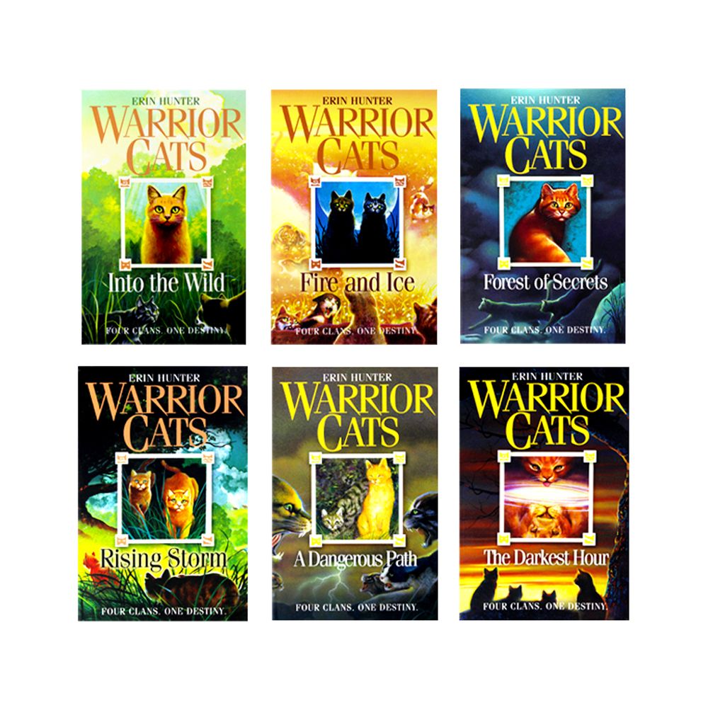Warrior Cats Series 1 The Prophecies Begin x 6 Books Collection Set ...