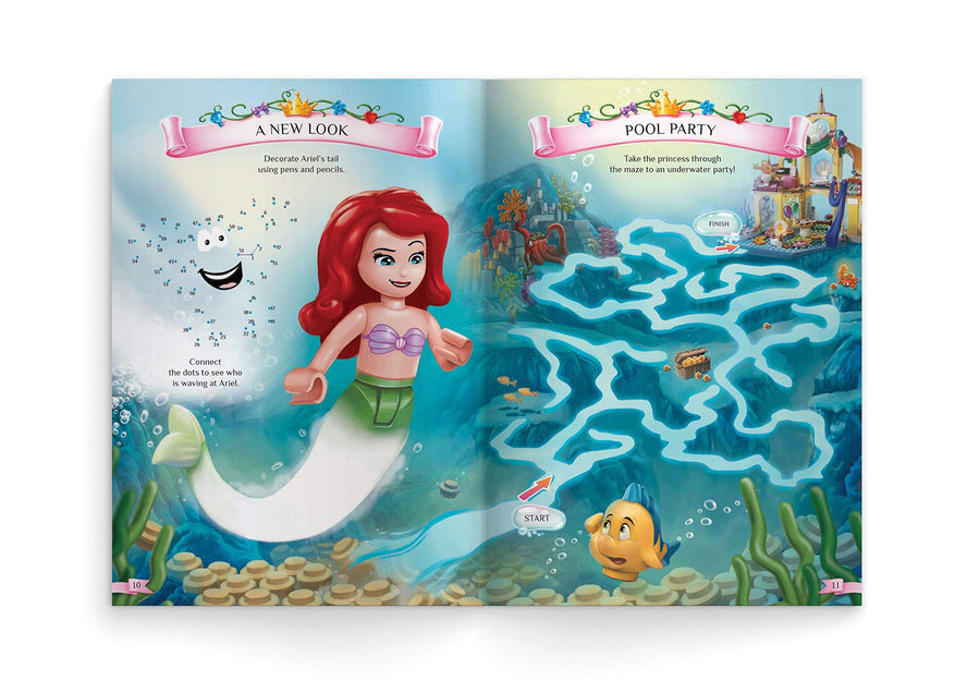 Lego Disney Princesses, Lego Mini Figure Activity Book, Ariel, Snow Wh ...