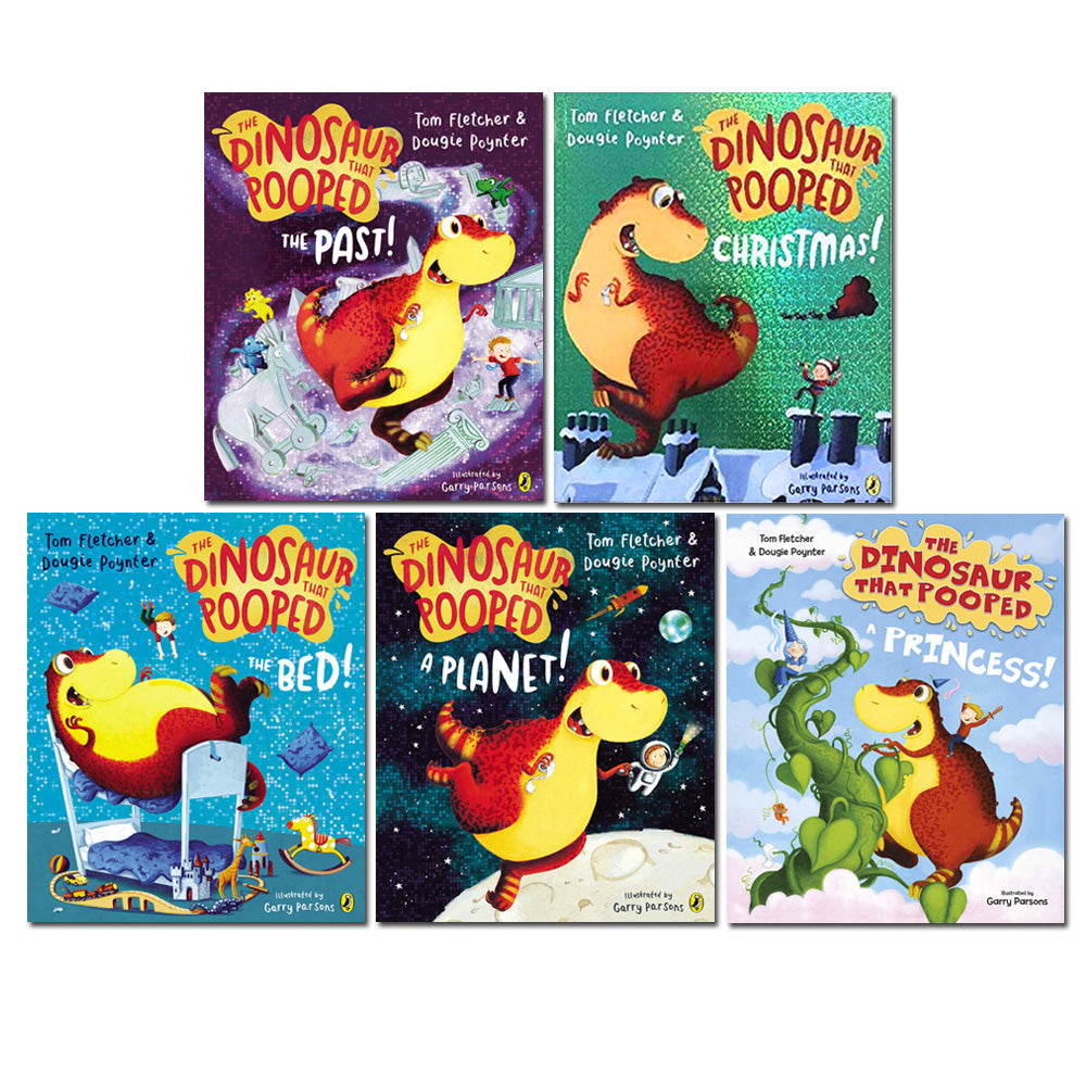 The Dinosaur that Pooped Series 5 Books Collection Set by Tom Fletcher ...