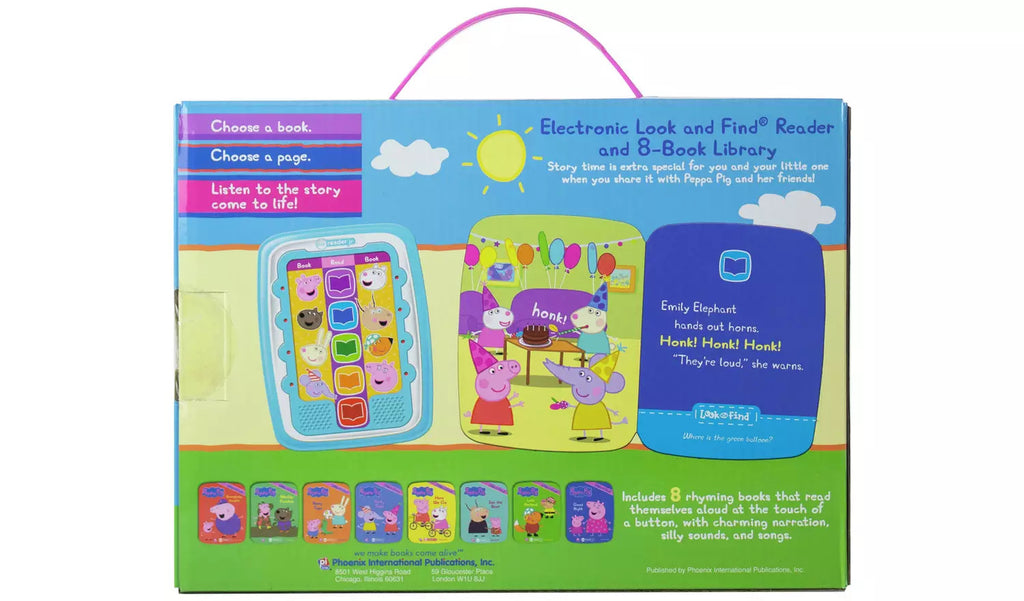 Peppa Pig Electronic Me Reader Jr and 8 Look and Find Sound Book ...