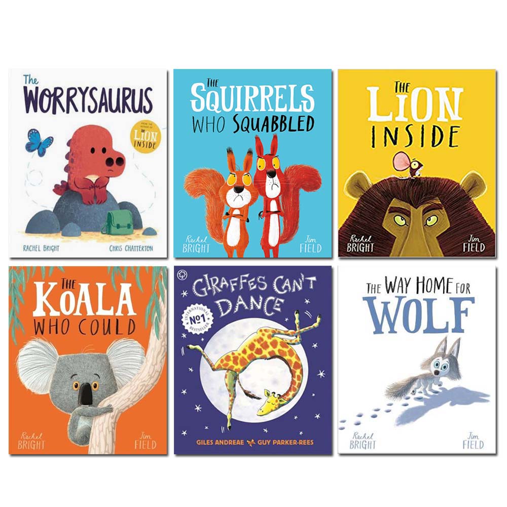 Rachel Bright 6 Books Set Collection, Worrysaurus, The Lion Inside ...