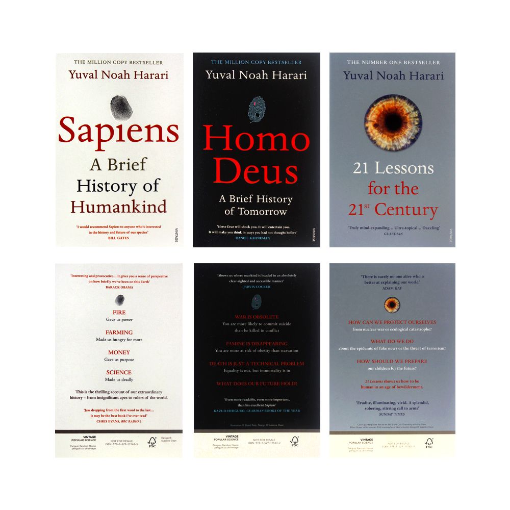 Yuval Noah Harari 3 books Collection Set (Sapiens, Homo Deus, 21 Lesso ...