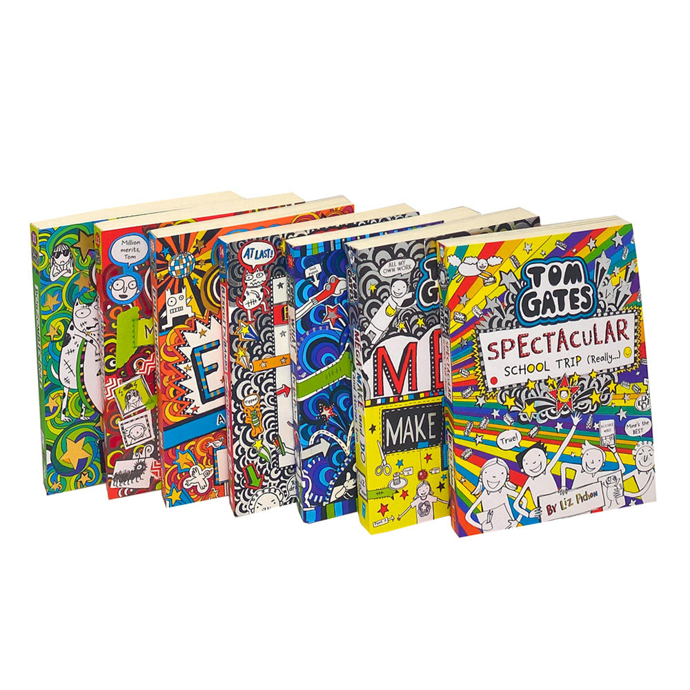 Tom Gates 7 Books Set Collection By Liz Pichon, Books 11-17 – Lowplex Books