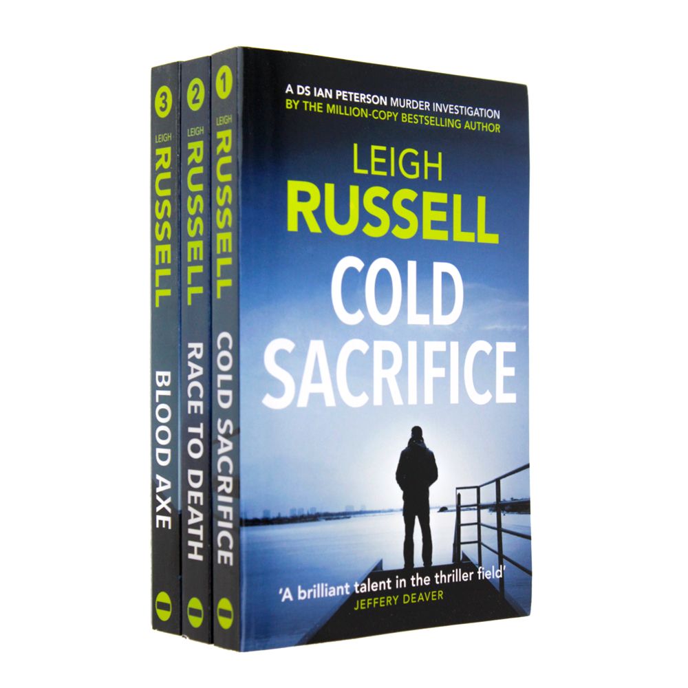 Leigh Russell 3 Book Set Collection (Cold Sacrifice, Race To Death,Blo ...