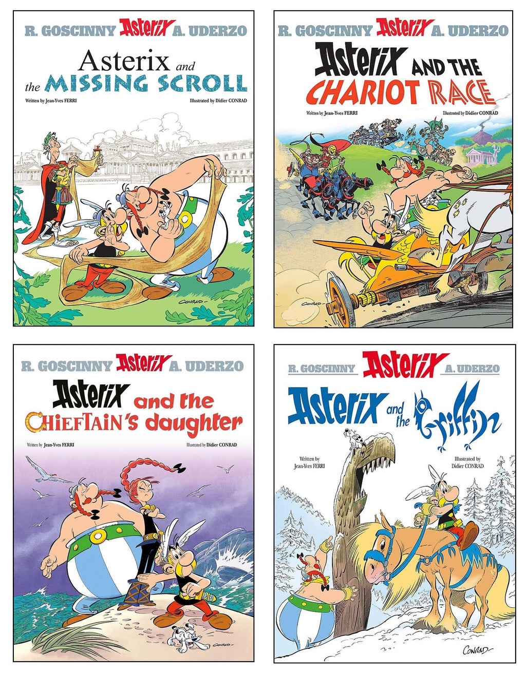 Asterix 4 books set Collection Books 36-39 by R. Goscinny & A. Uderzo ...