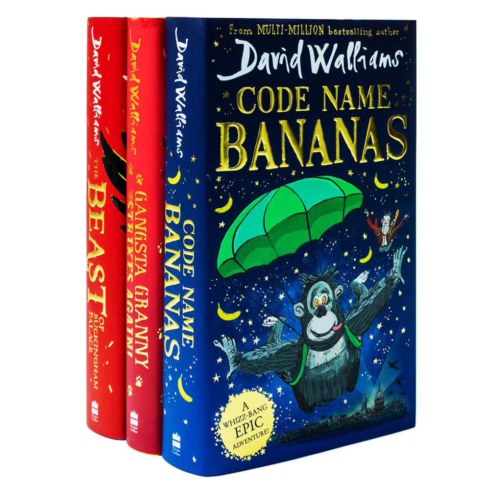 David Walliams 3 Books Set Collection ( Code Name Bananas,Gangsta Gran ...