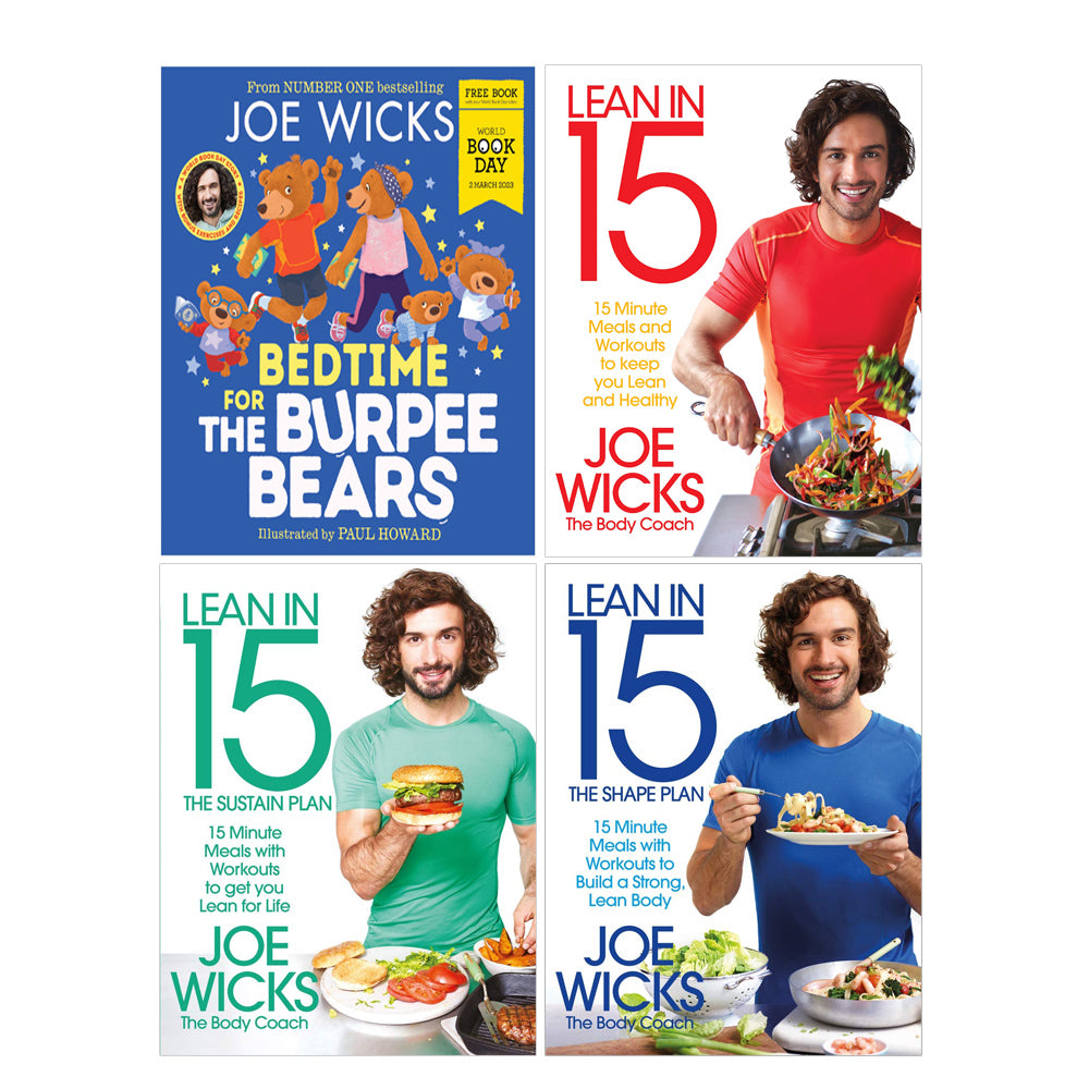 Joe Wicks 4 Books Collection Set (Sustain Plan, Shape Plan, The Shift ...