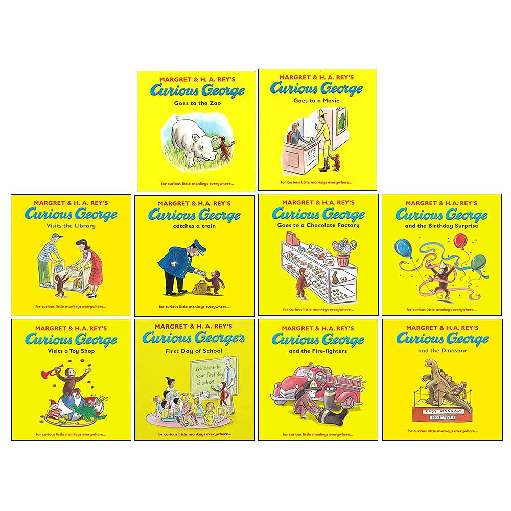 The Curious George Collection Series Books 1 - 10 Box Set by Margaret ...