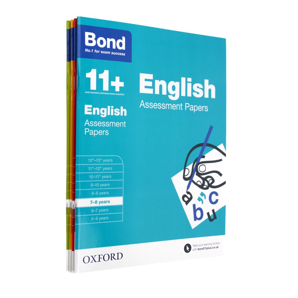 Bond 11+ English 4 Books Set Ages 7-8 Inc Assessment and Tests ...