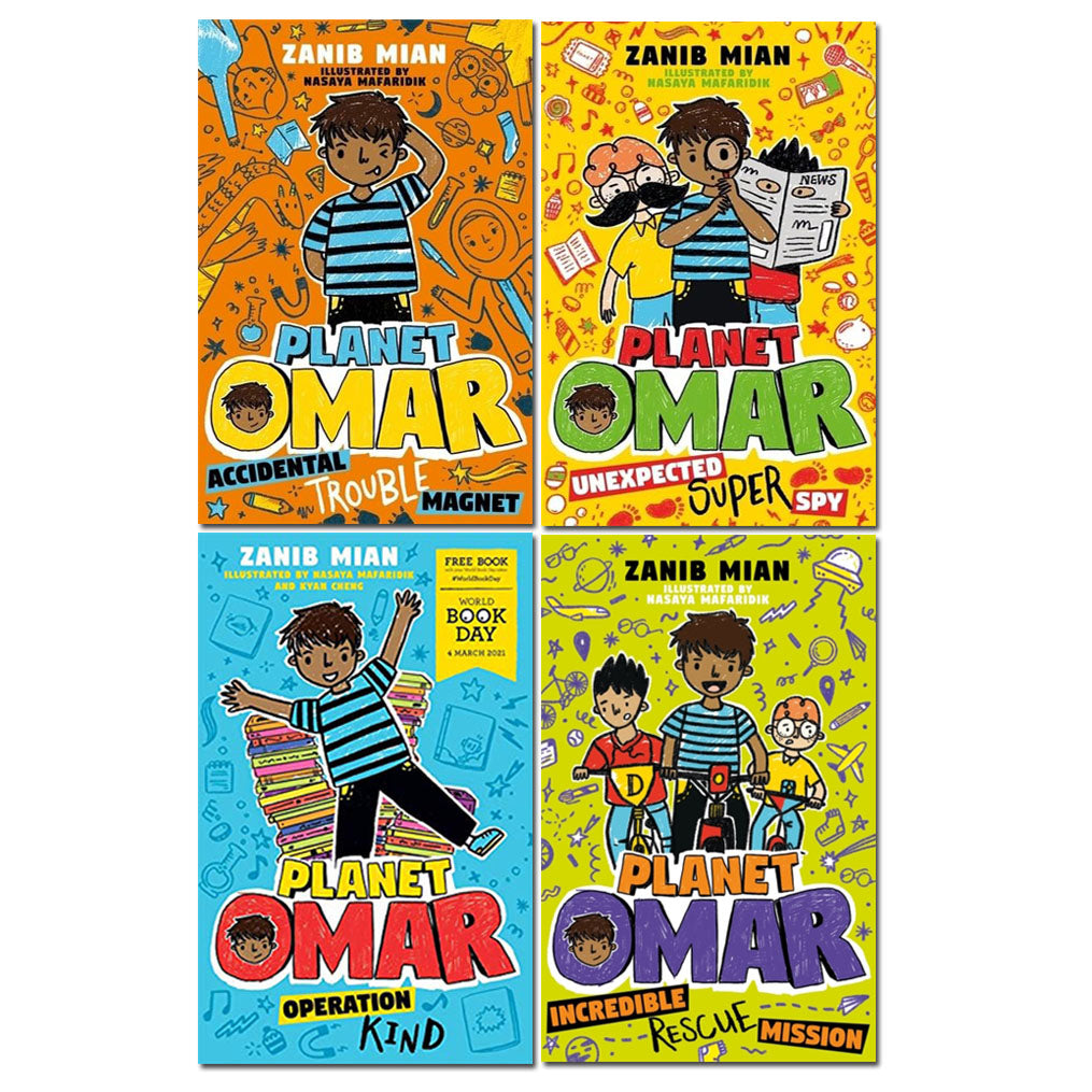 Planet Omar Series 4 Books Collection Set Inc Operation Kid World Book ...