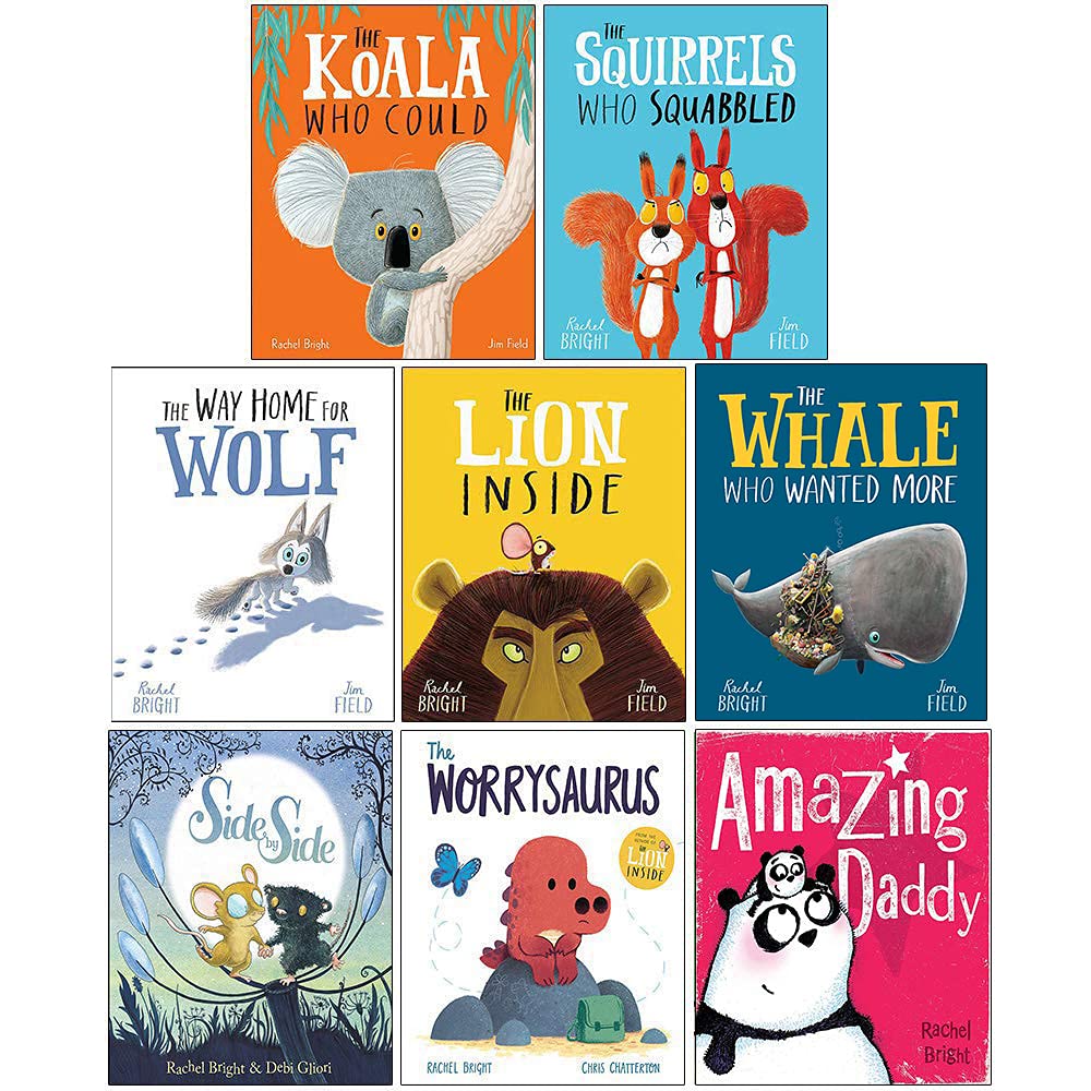 Rachel Bright Collection 8 Books Set (The Whale Who Wanted More,The Ko ...