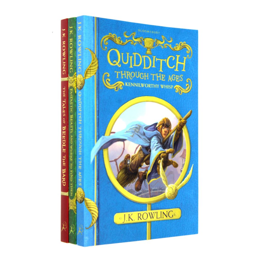 J.K Rowling The Hogwarts Library 3 Books Box Set Collection Fantastic ...