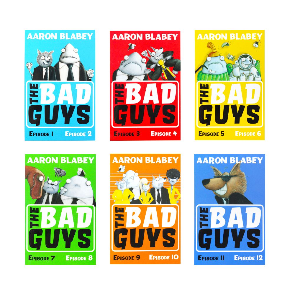 The Bad Guys 6 Books Episodes 1-12 Collection Set By Aaron Blabey ...