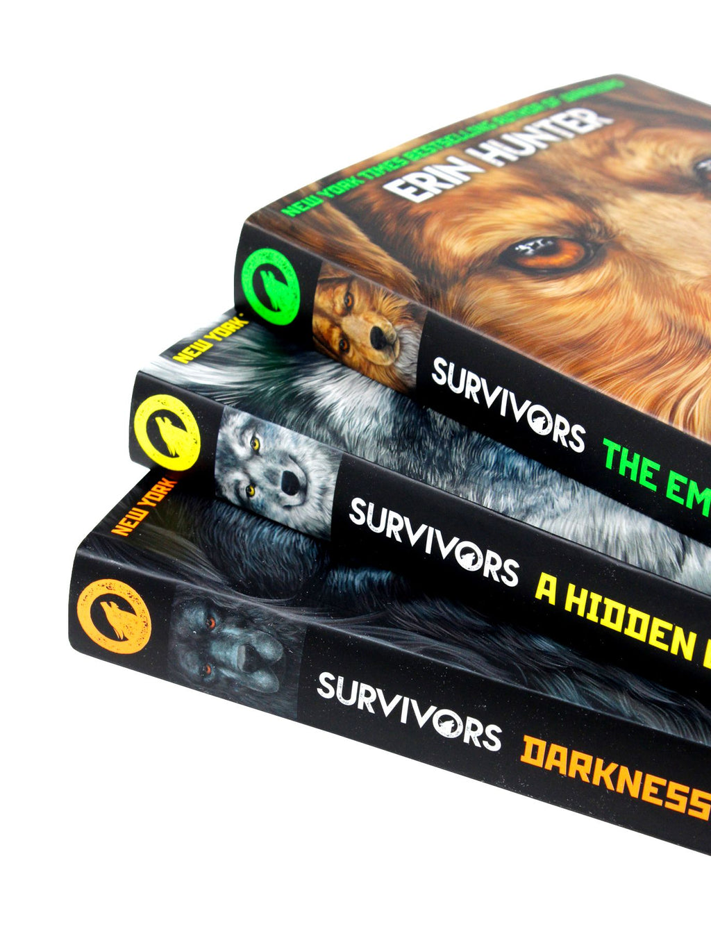 Erin Hunter Survivors Series 3 Books Collection Set (Darkness Falls, A ...