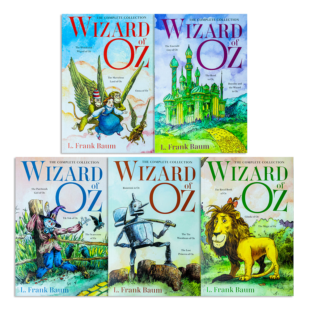 15 Book Wizard of Oz Series by L. Frank Baum in Hardback Format ...